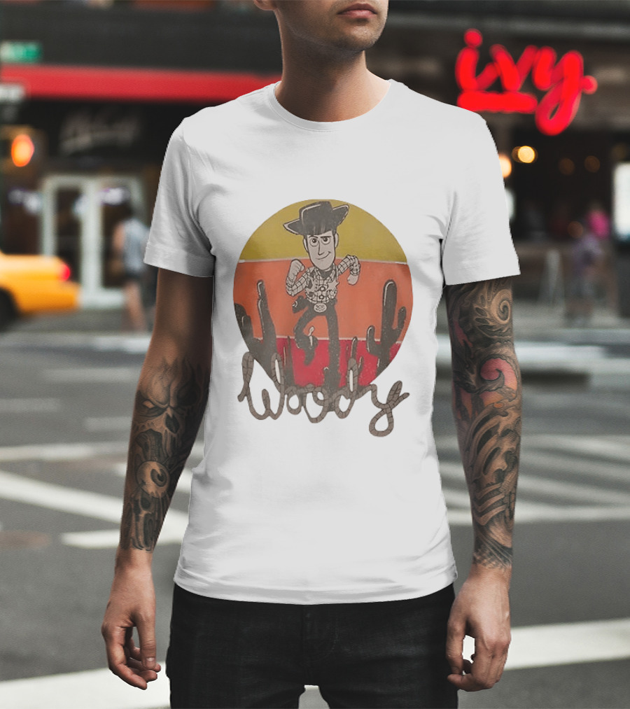 Woody Desert Cactus Scene Toy Story T-Shirt
