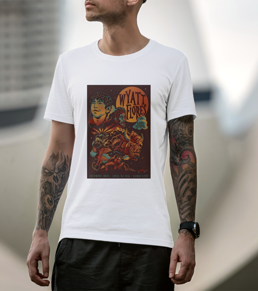 Wyatt Flores With Kashus Culpepper Columbus Ohio April 4 2026 Kemba Live Event T-Shirt