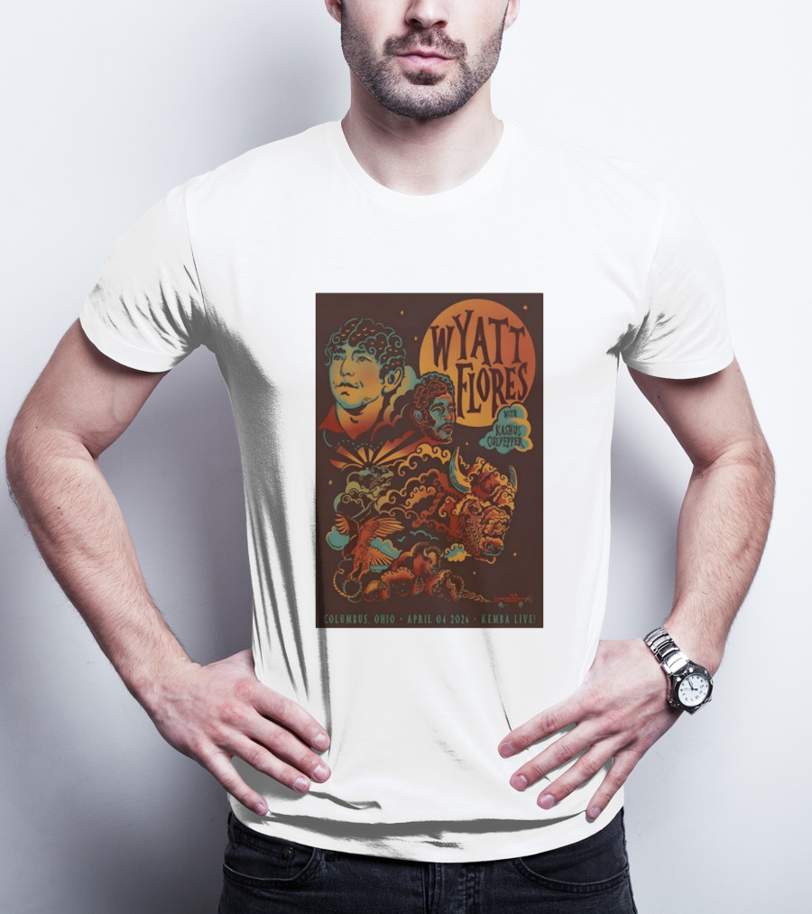 Wyatt Flores With Kashus Culpepper Columbus Ohio April 4 2026 Kemba Live Event T-Shirt