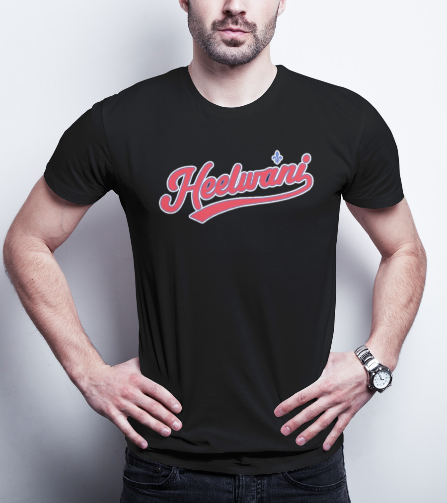 Heelwani Fleur De Lis Style Retro Script T-Shirt