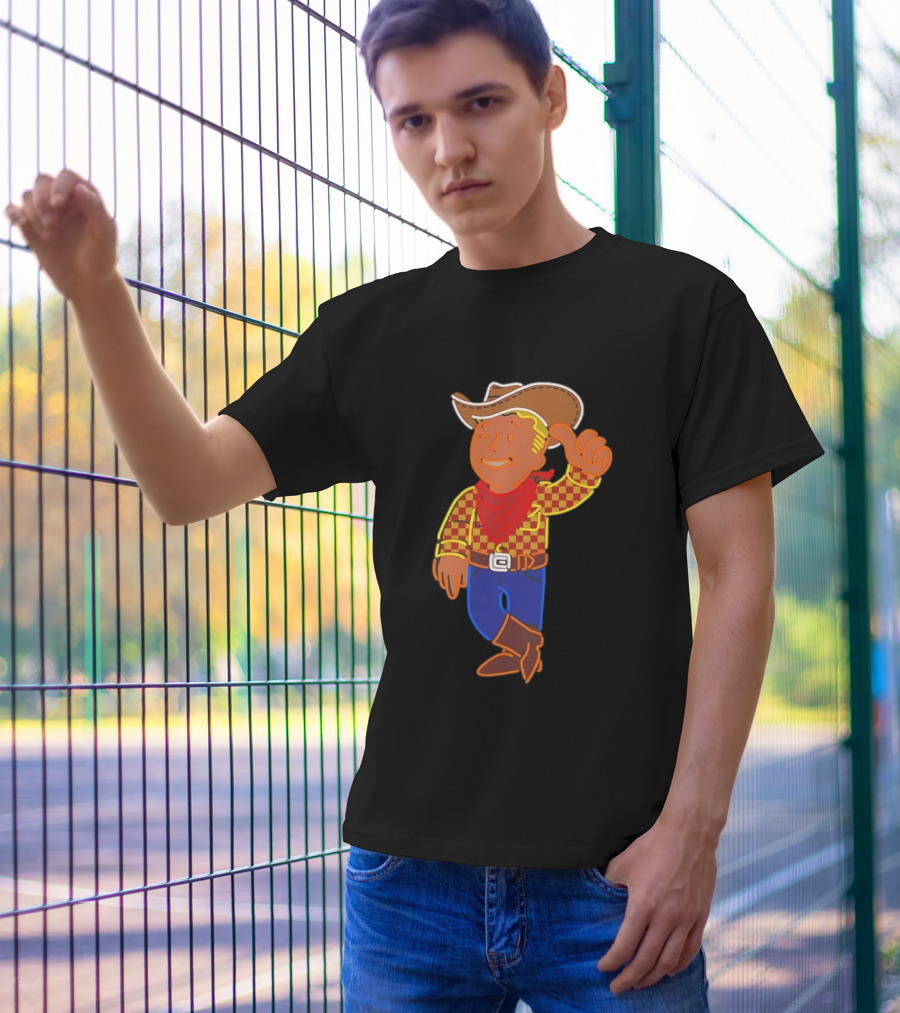 Fallout New Vegas Vault Boy Cowboy Woody T-Shirt