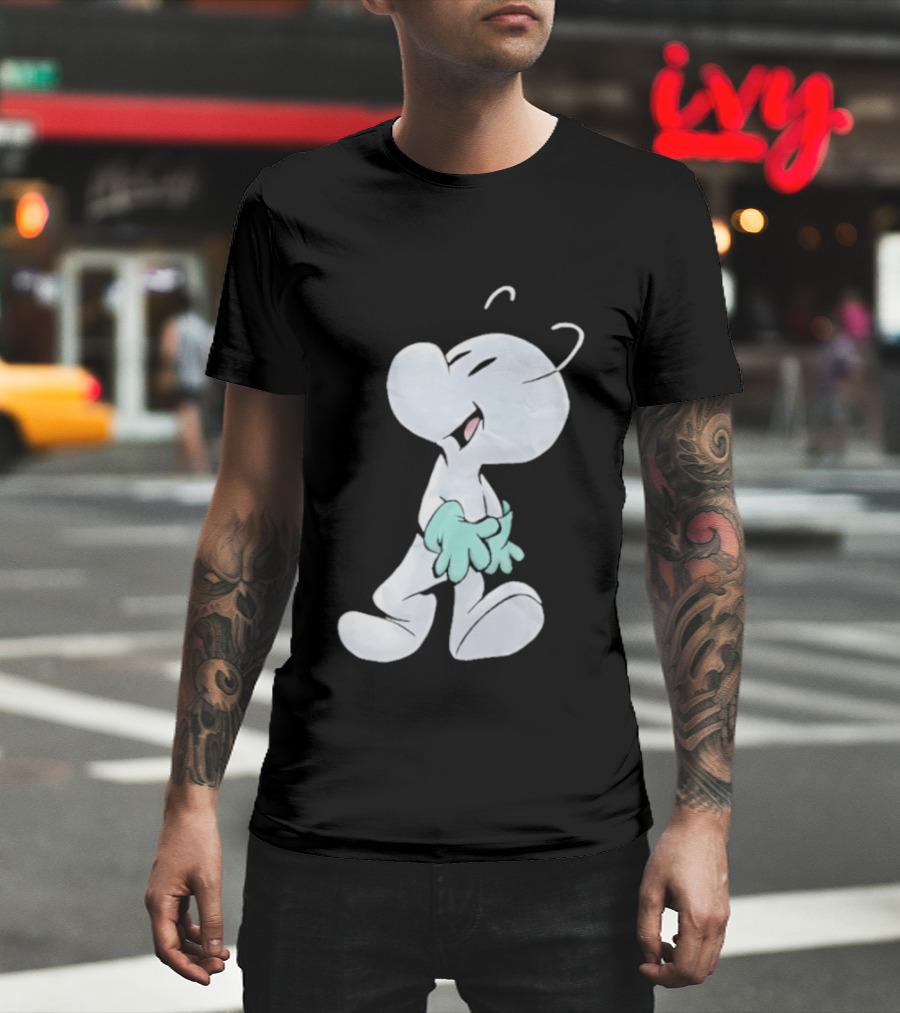 Fone Bone Character In Green Gloves Vintage Comic Style Bone Series T-Shirt