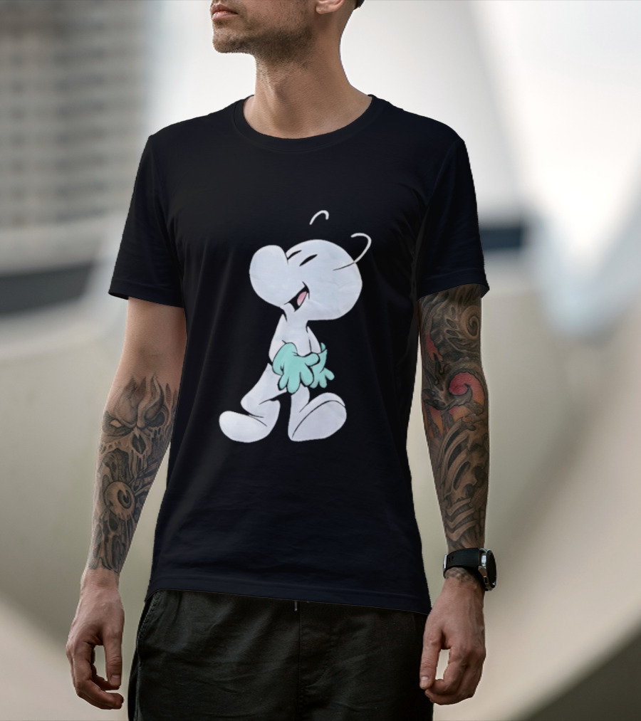 Fone Bone Character In Green Gloves Vintage Comic Style Bone Series T-Shirt