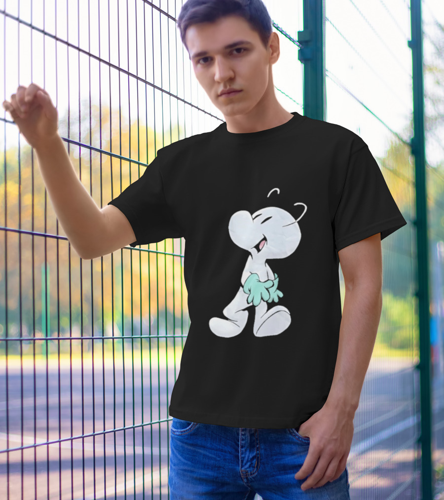 Fone Bone Character In Green Gloves Vintage Comic Style Bone Series T-Shirt