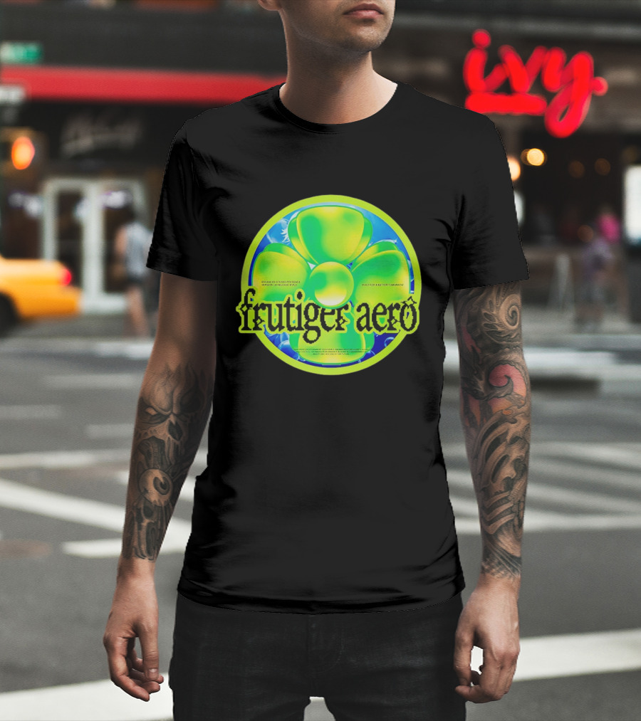 Frutiger Aero Psychedelic Neon Flower T-Shirt