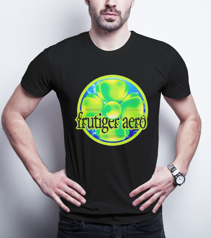 Frutiger Aero Psychedelic Neon Flower T-Shirt
