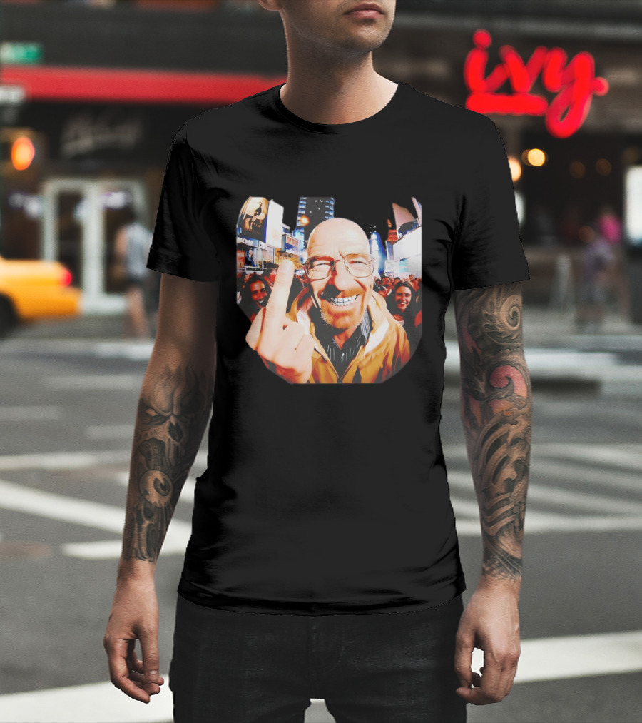 Breaking Bad Walter White Iconic Gesture In Urban Setting T-Shirt