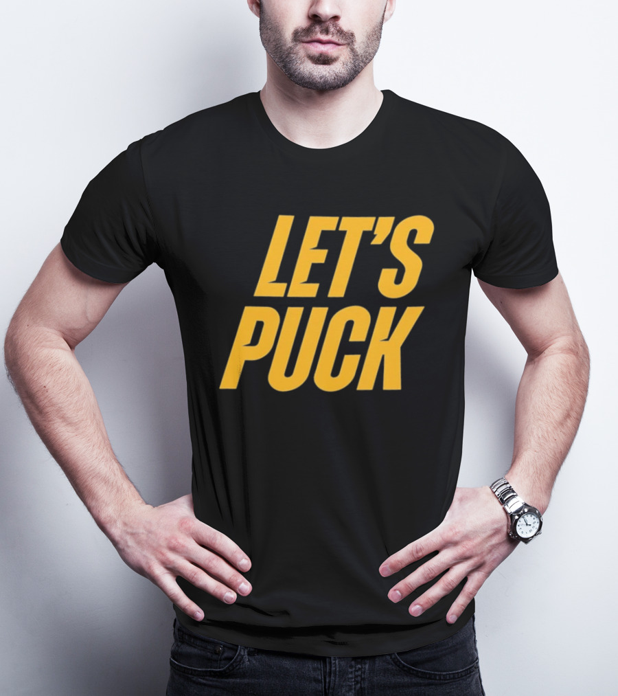 Heated Rivalry Let's Puck Bold Yellow T-Shirt