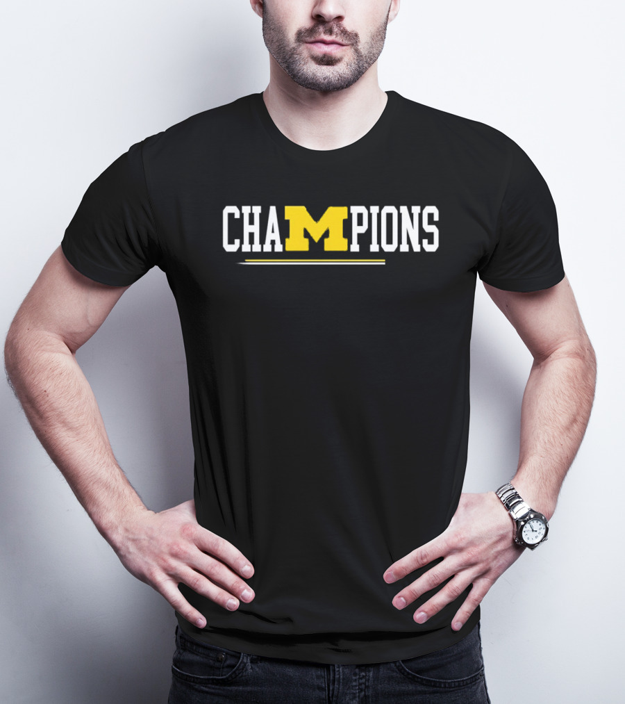 Michigan Wolverines Champions Domination Scores T-Shirt