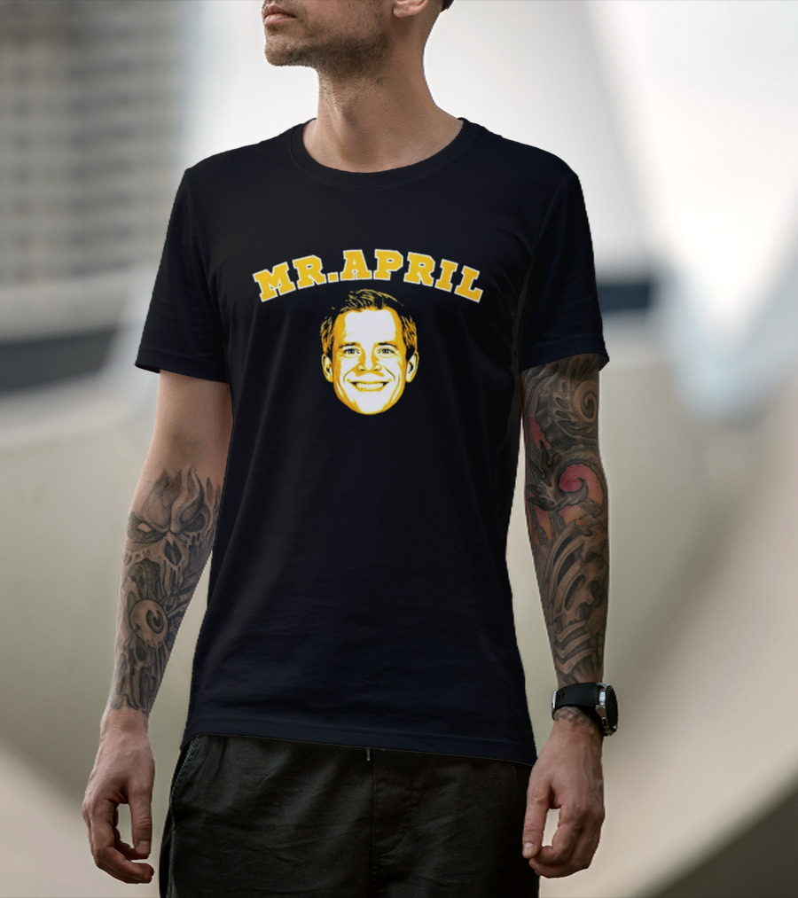 Michigan Wolverines Mr. April Big Head T-Shirt