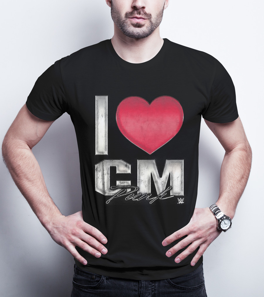 CM Punk I Heart WWE Love T-Shirt