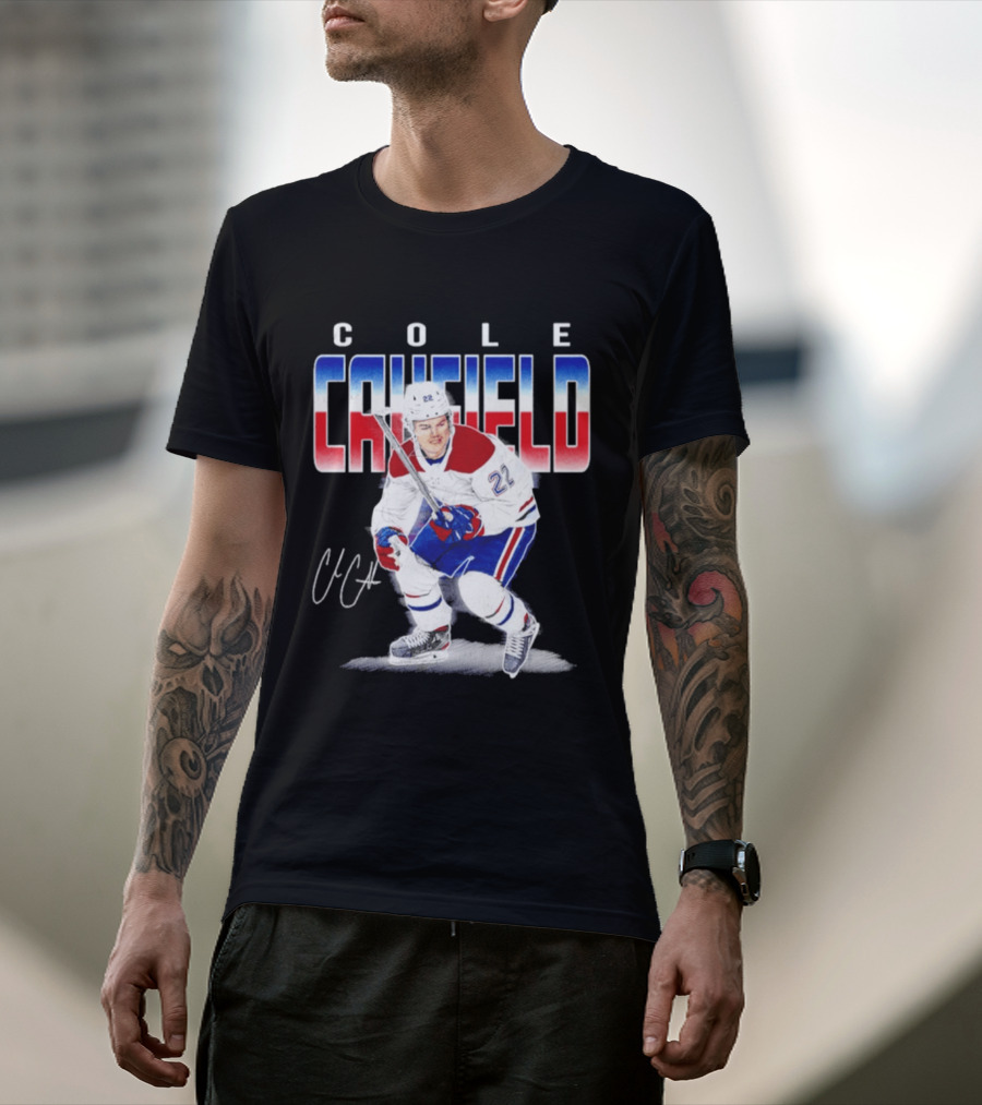 Cole Caufield Montreal Canadiens Number 22 Ice Hockey Player T-Shirt