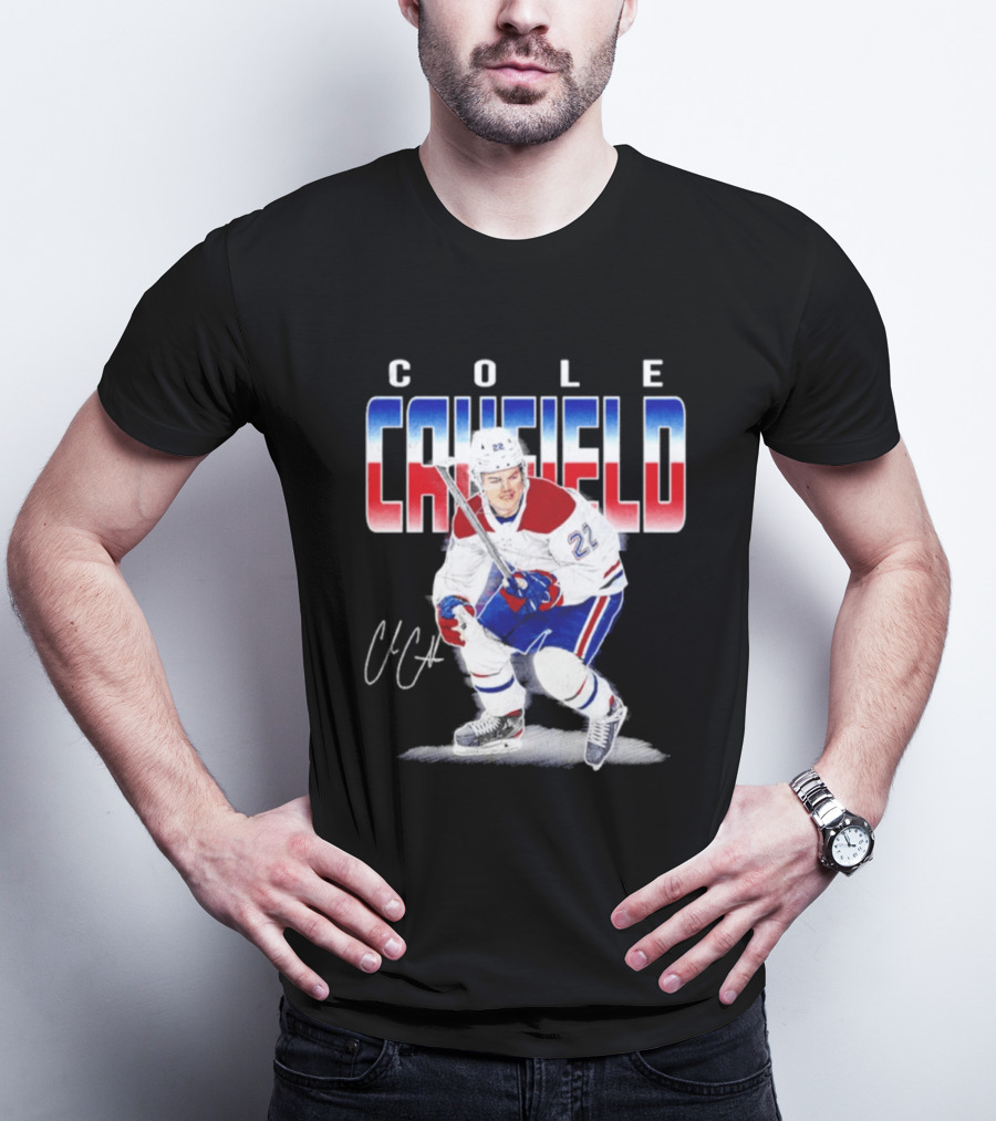 Cole Caufield Montreal Canadiens Number 22 Ice Hockey Player T-Shirt