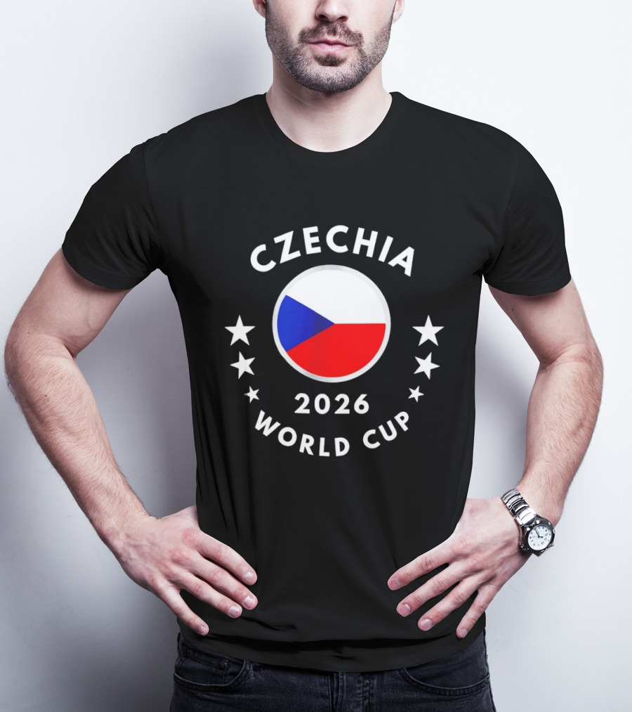 Czechia 2026 World Cup Czech Flag Soccer Stars T-Shirt