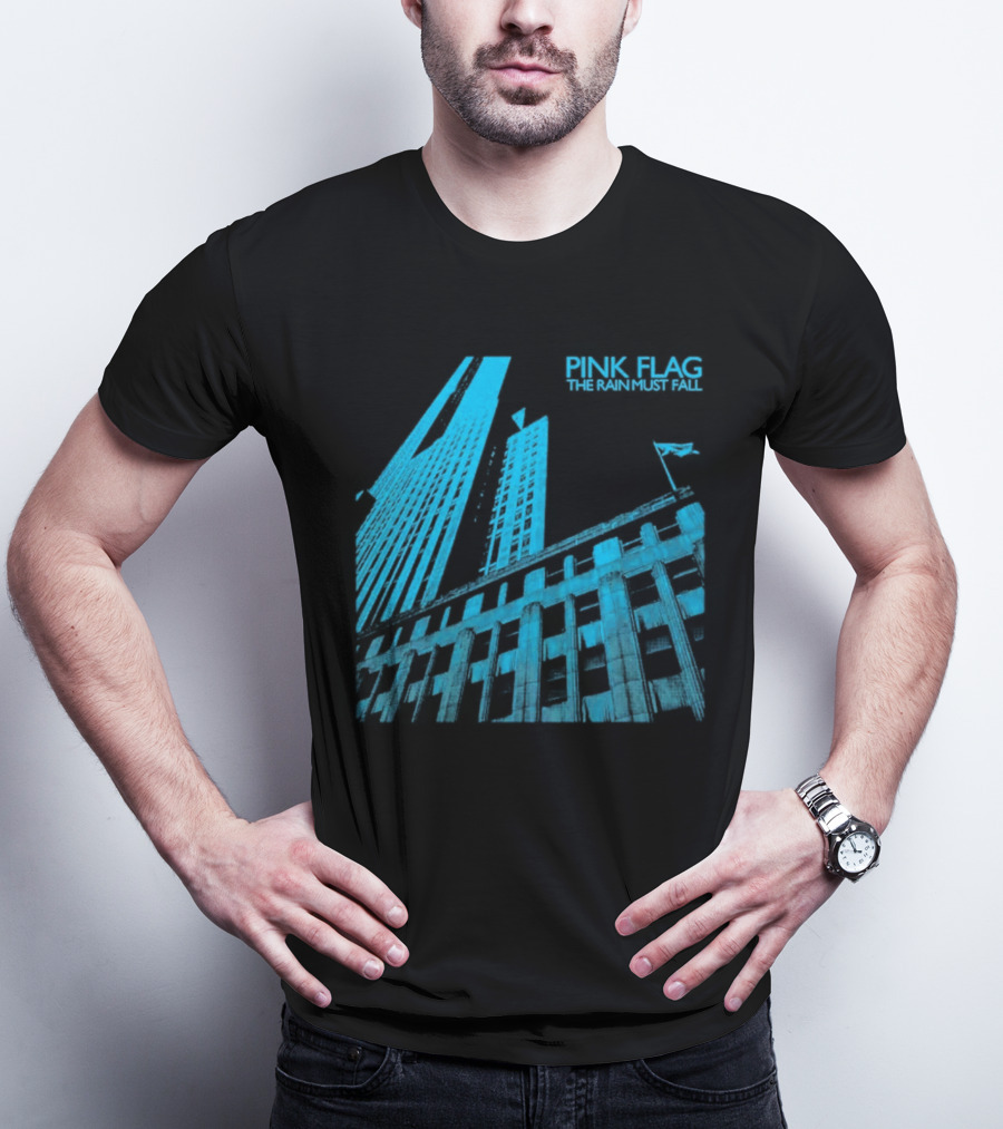 Pink Flag The Rain Must Fall Building Structure With Sailing Boat Mast T-Shirt