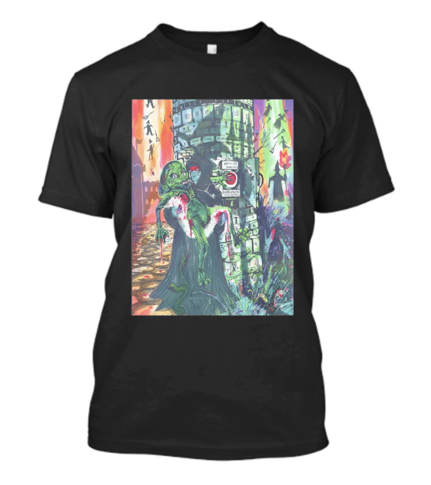 Puscifer Bethlehem Pennsylvania 2026 Wind Creek Event Center April 3 With Alien And Mysterious Figures T-Shirt