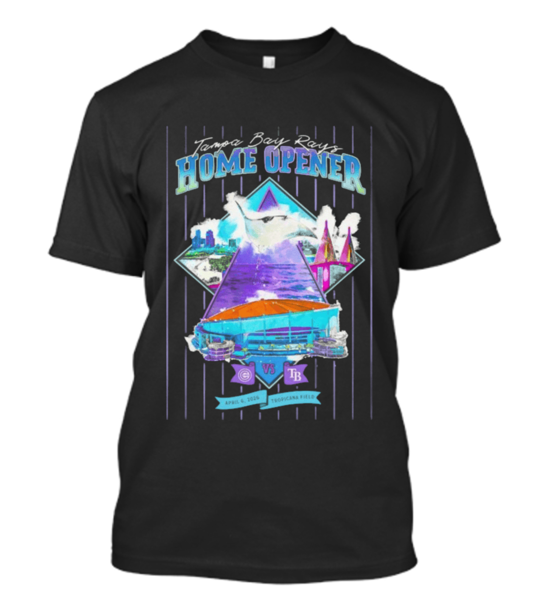 Tampa Bay Rays Home Opener Tropicana Field Skyline T-Shirt