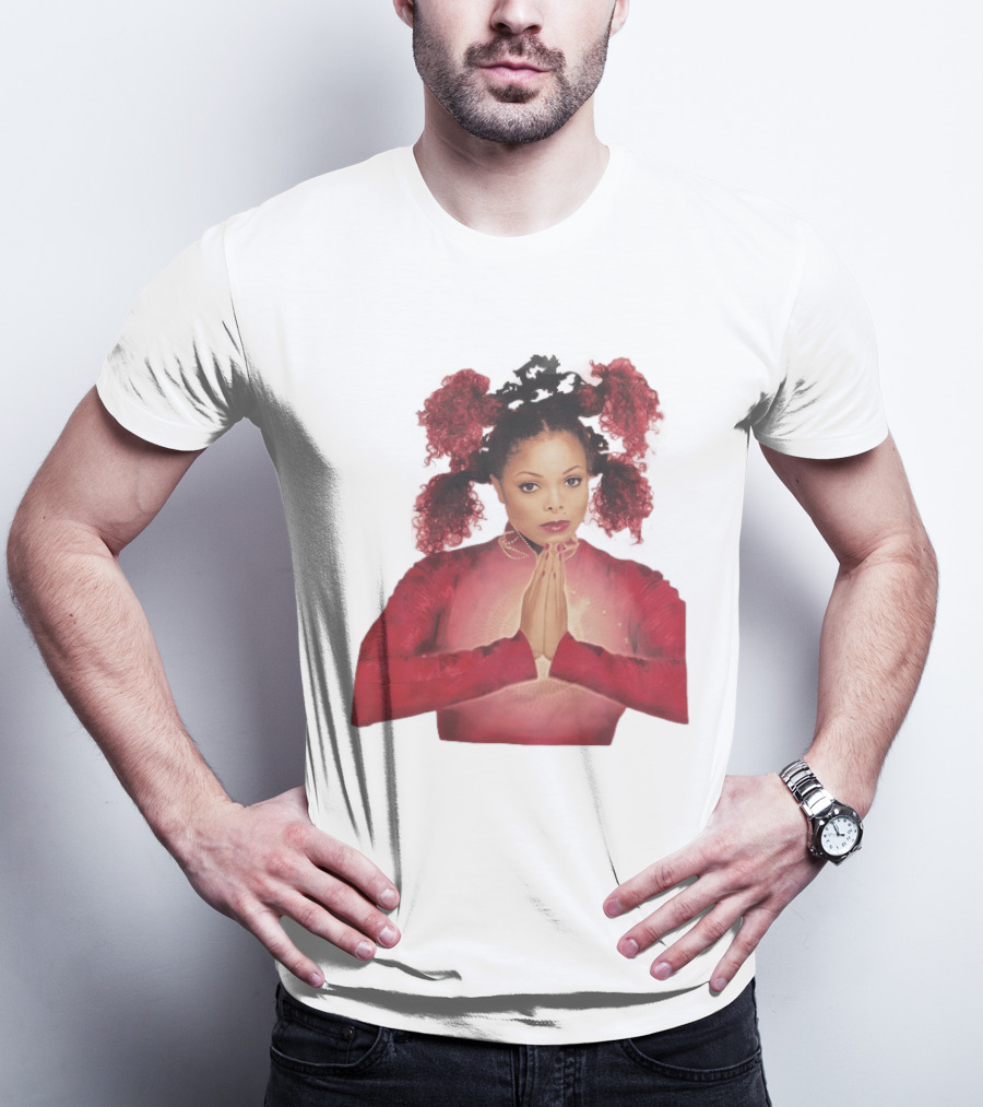 1999 Janet Jackson Velvet Rope Tour Red Outfit Praying Hands T-Shirt