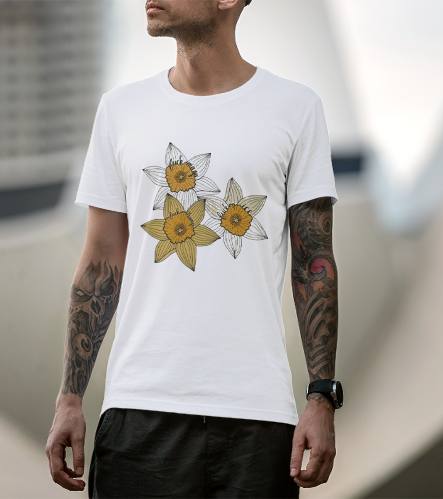 Fuck MAGA Trump ICE Yellow Daffodil Trio T-Shirt