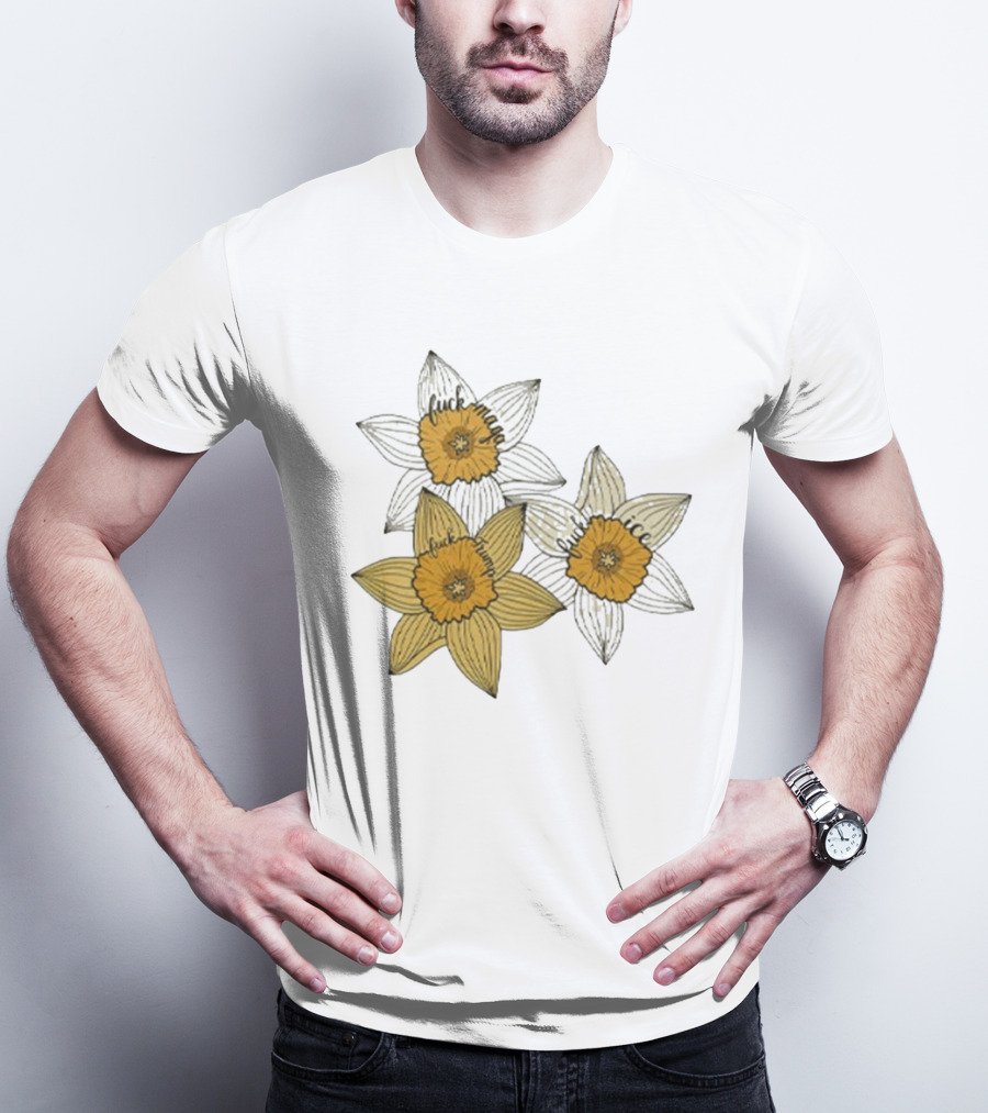 Fuck MAGA Trump ICE Yellow Daffodil Trio T-Shirt