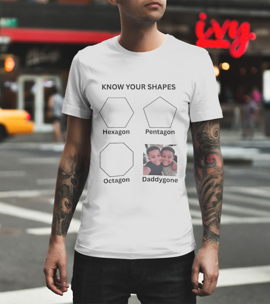 Know Your Shapes Hexagon Pentagon Octagon Daddygone T-Shirt