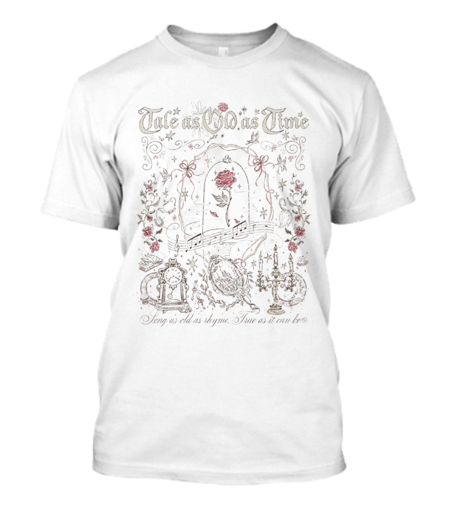 Tale As Old As Time Enchanted Rose And Melody T-Shirt
