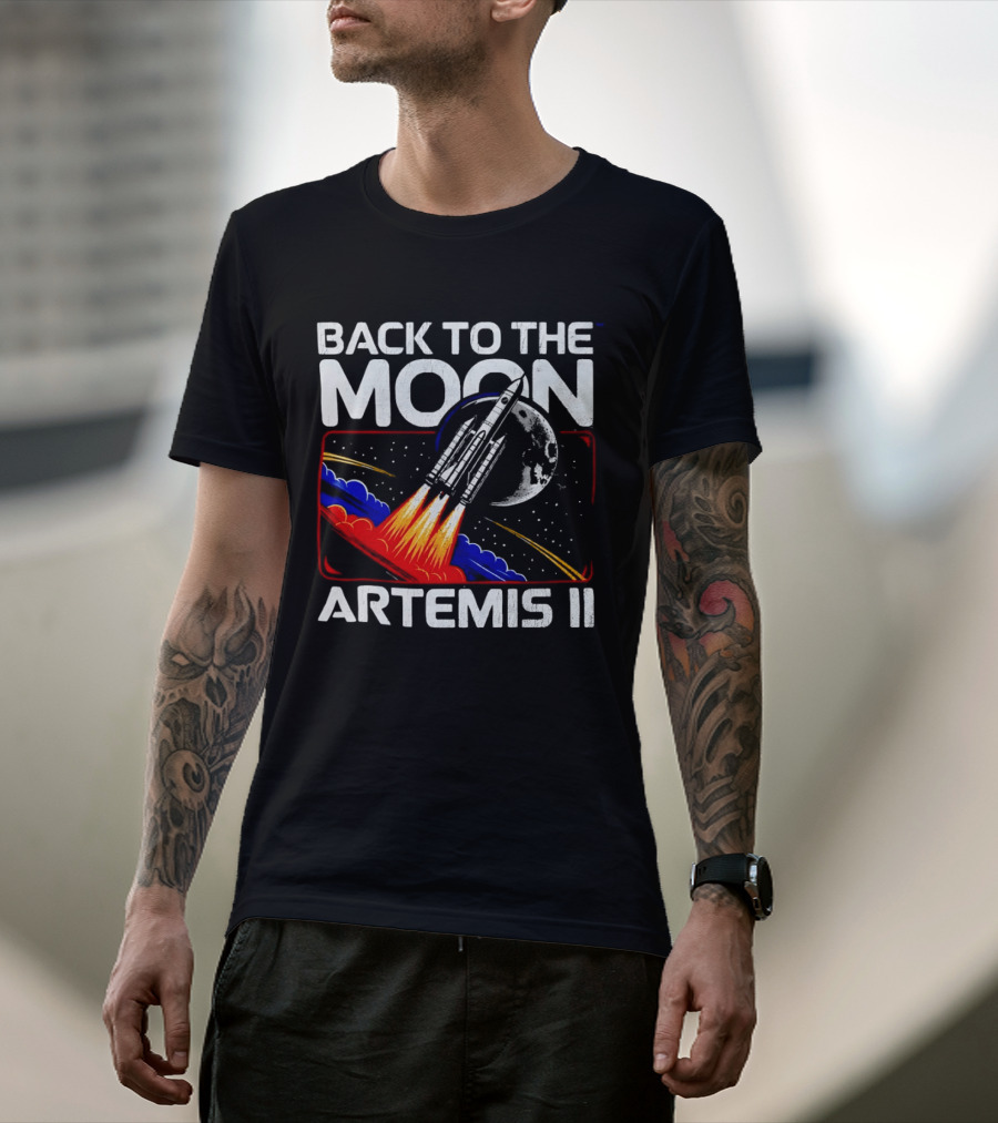 Back To The Moon Artemis II Rocket Mission Lunar Exploration T-Shirt