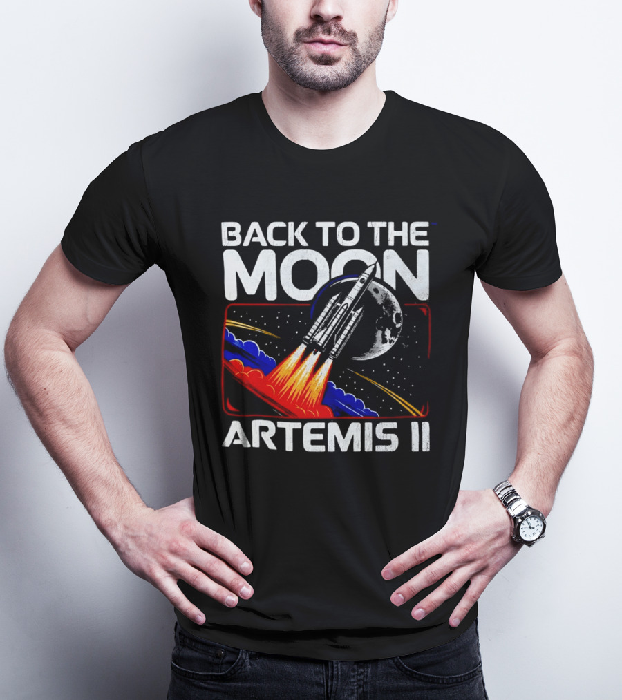 Back To The Moon Artemis II Rocket Mission Lunar Exploration T-Shirt