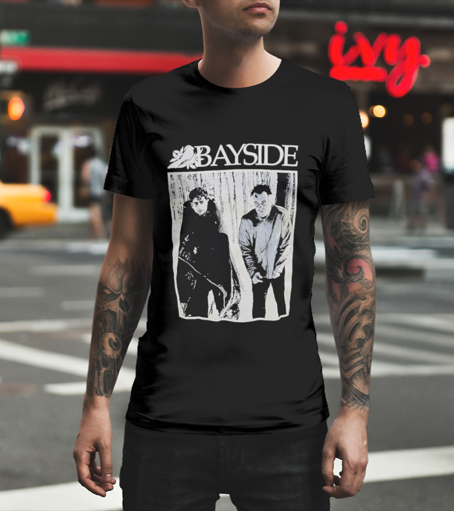 Bayside Band 25th Anniversary Black And White Image T-Shirt