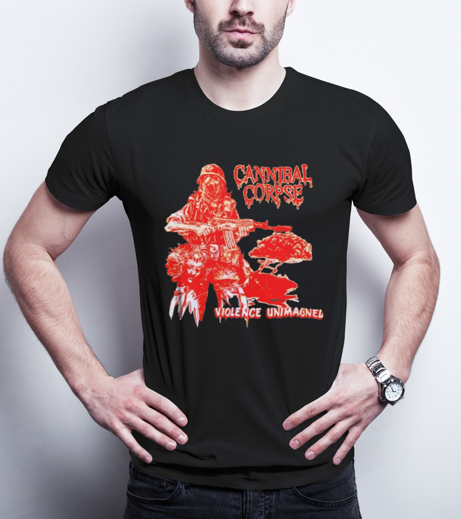 Cannibal Corpse Violence Unimagined Skeleton Soldier Album Merch T-Shirt