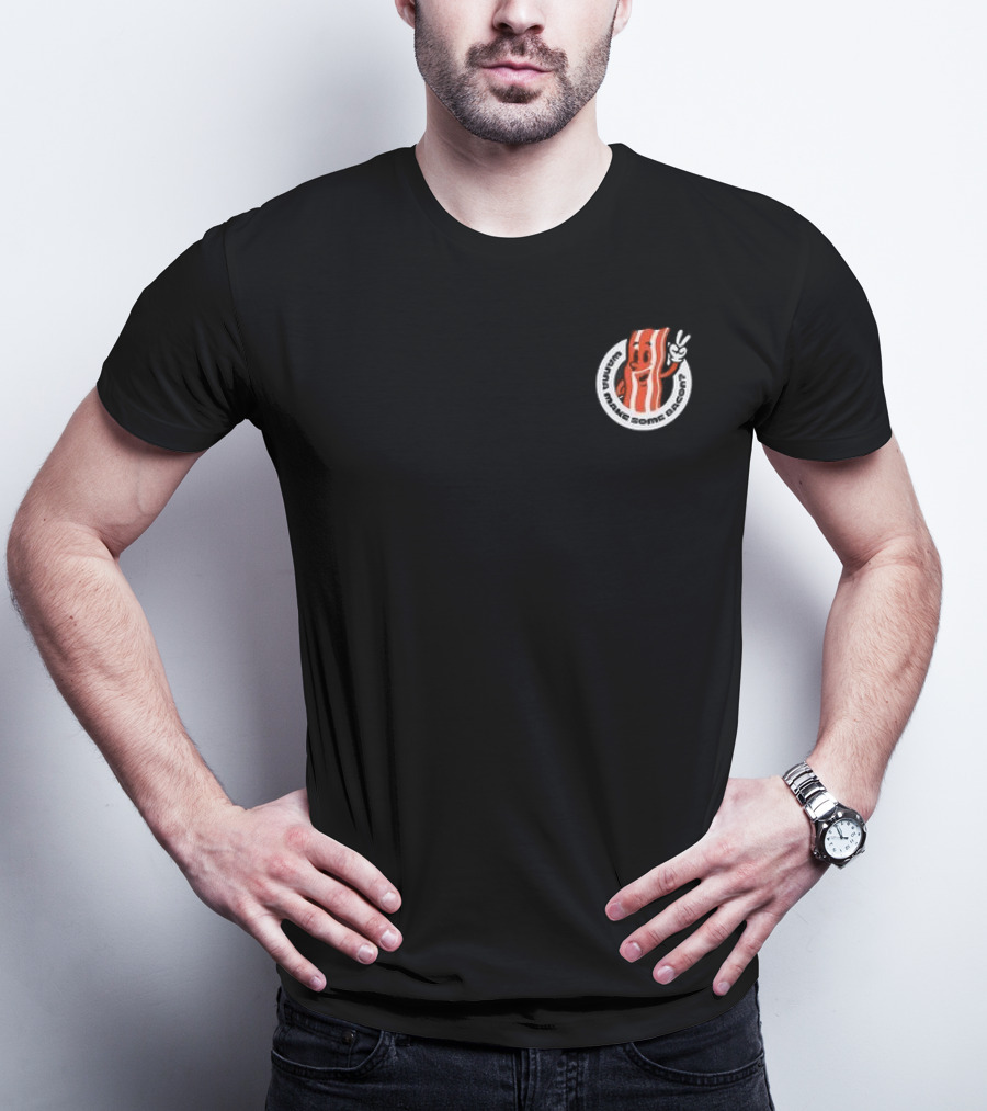 Dropout Bacon And Threats Black T-Shirt