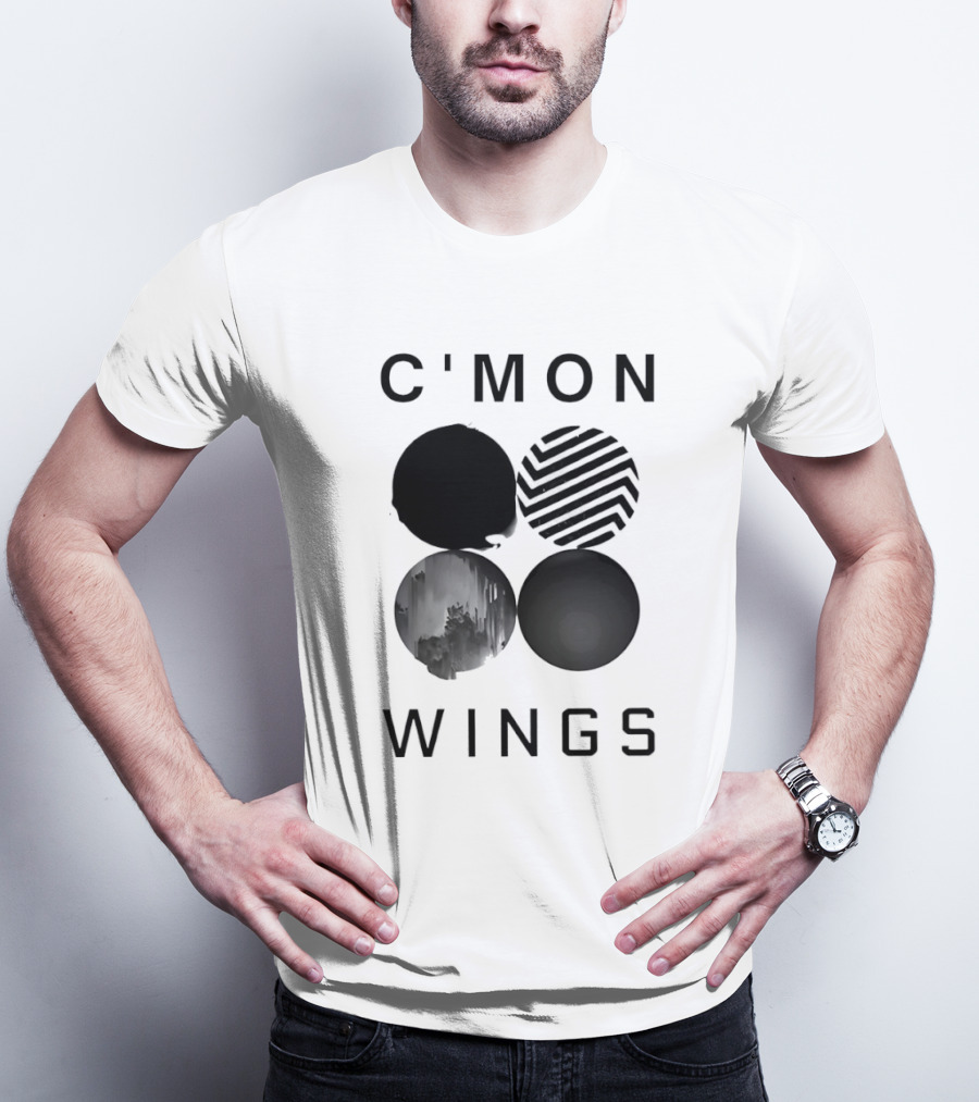 C'Mon Wings Four Circles Abstract T-Shirt