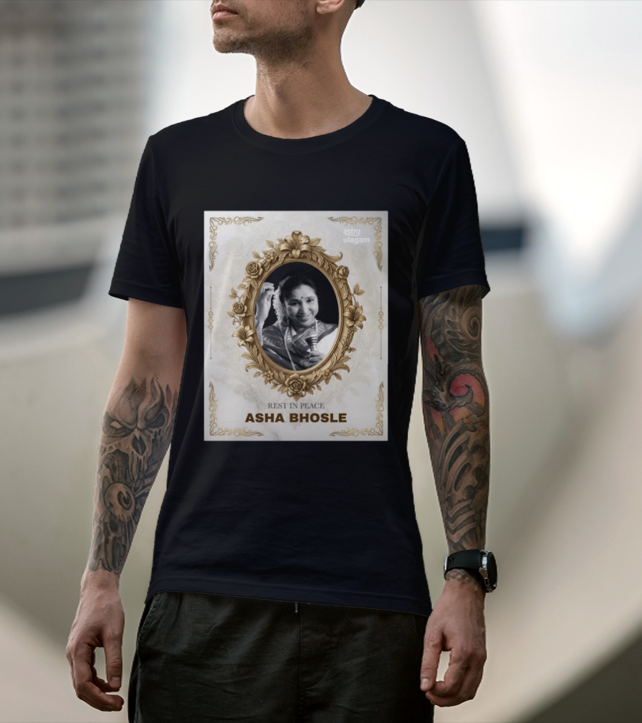 Rest In Peace Asha Bhosle Memorial Tribute Astro Ulagam T-Shirt