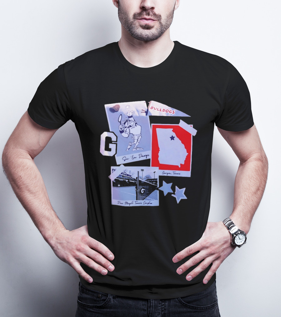 Georgia Bulldogs Sic 'Em Dawgs Dan Magill Tennis Complex Georgia Tennis T-Shirt