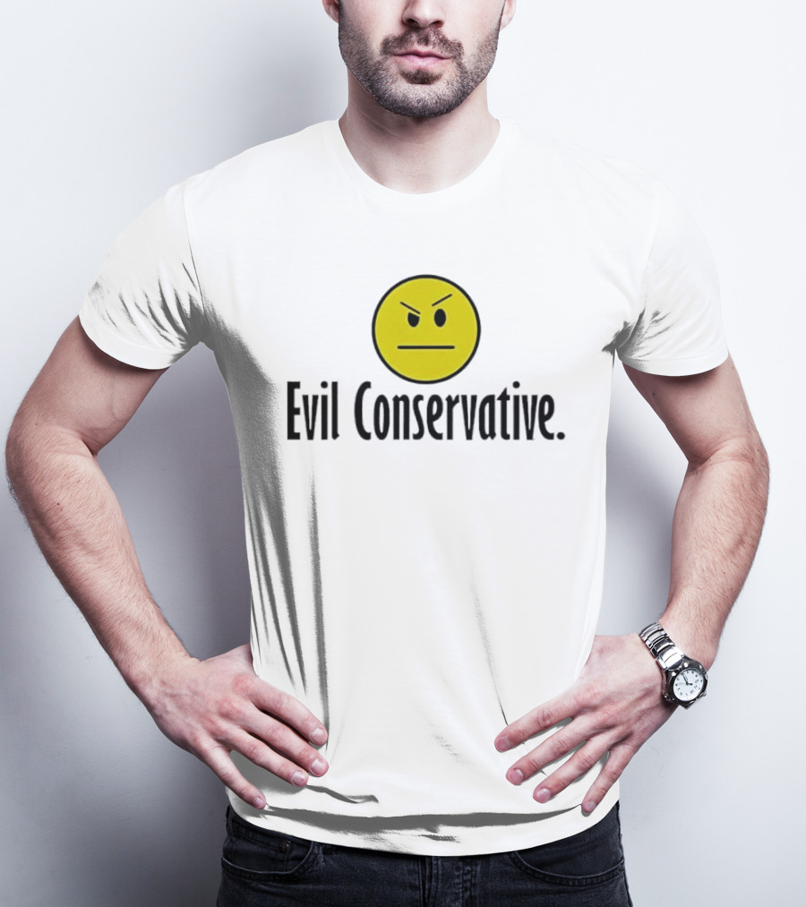 Evil Conservative Smiley Face With Angry Expression T-Shirt