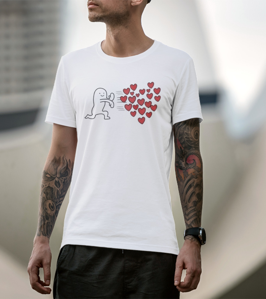 Sending Love Meme Heart Character Hugging Hearts Explosion T-Shirt