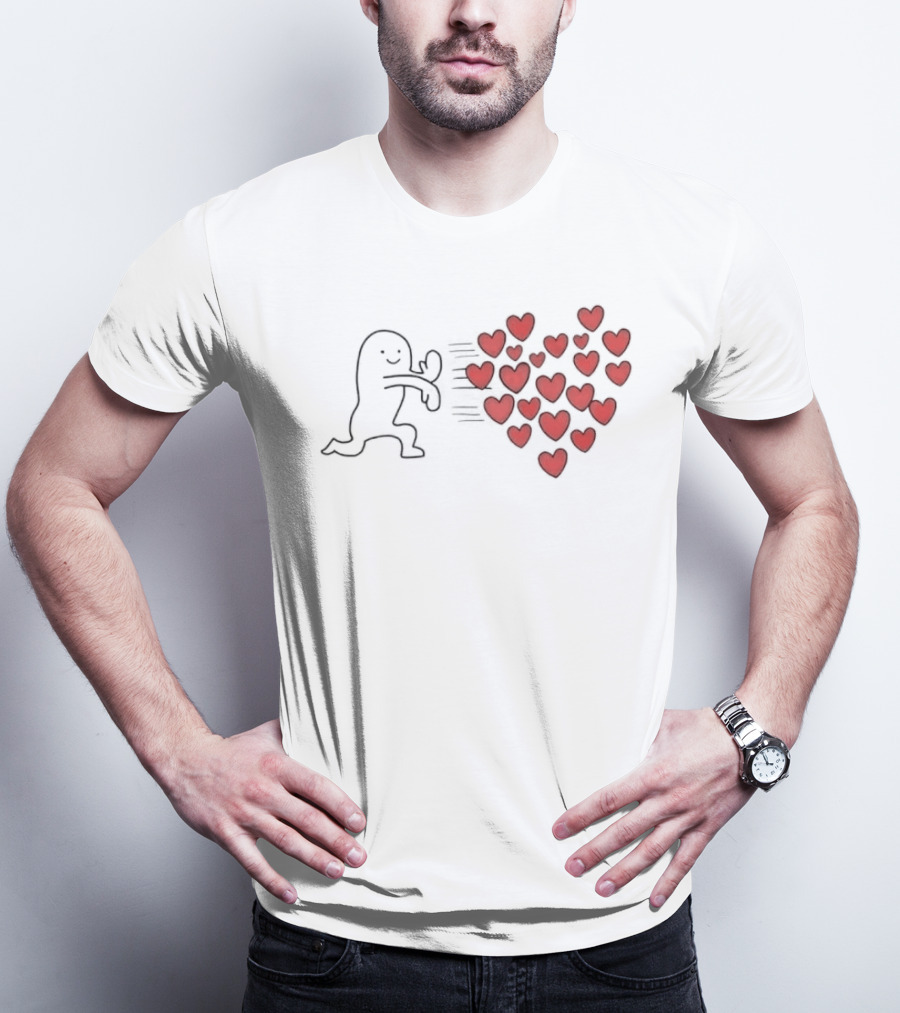 Sending Love Meme Heart Character Hugging Hearts Explosion T-Shirt