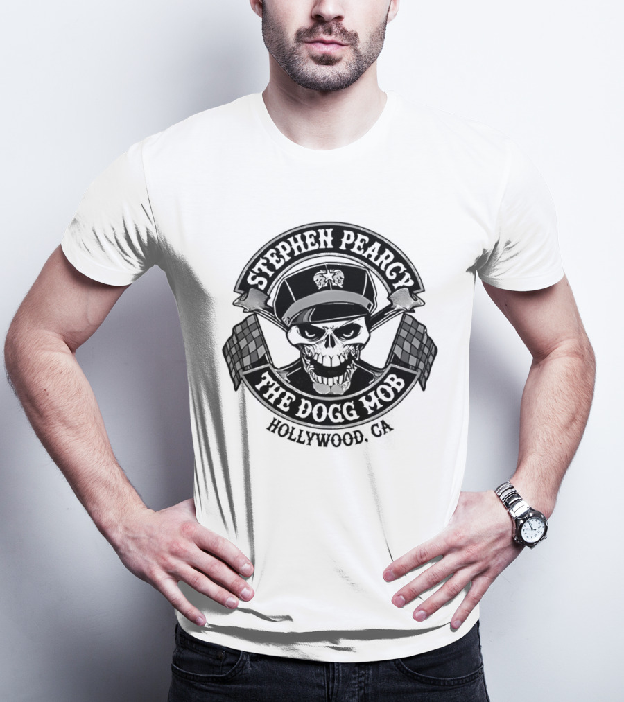 Stephen Pearcy Skull The Dogg Mob Rock Brigade T-Shirt