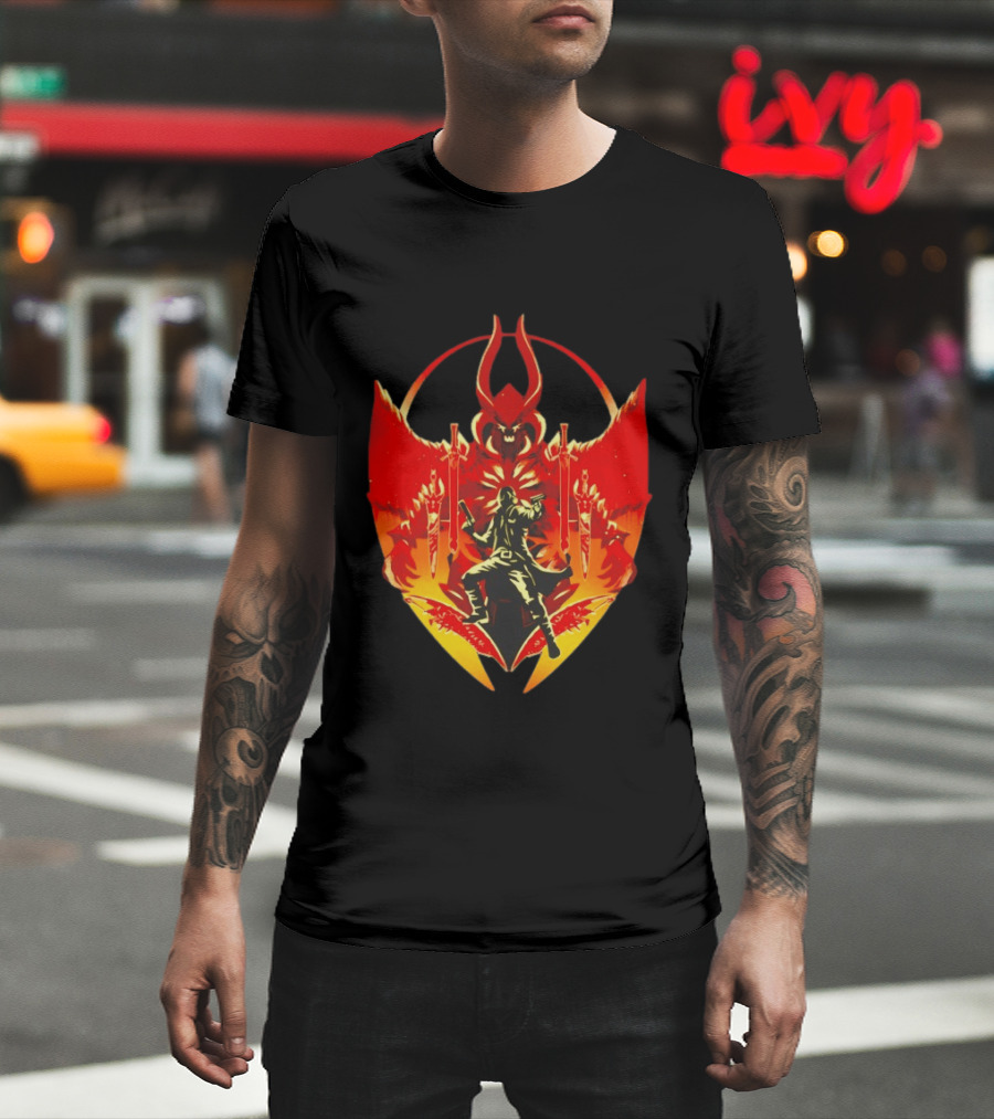 Devil May Cry Dante Fiery Demon Crest Iconography T-Shirt