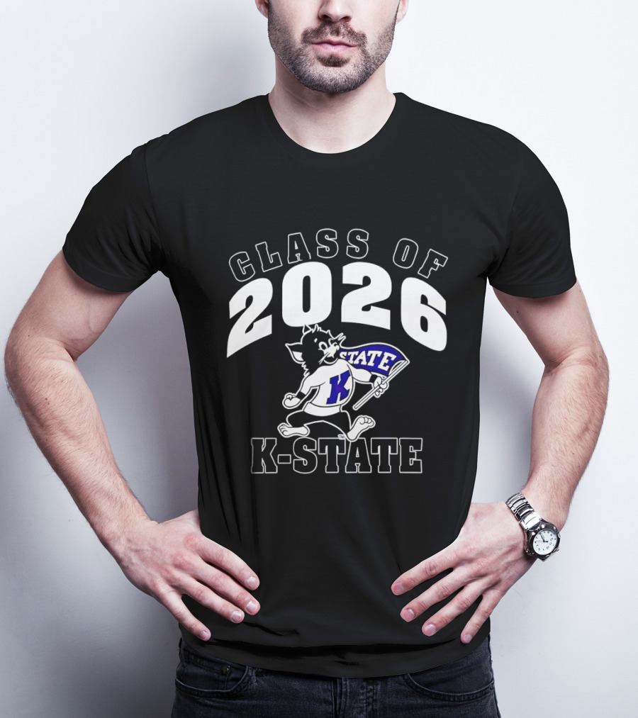 NCAA K State Wildcats Class Of 2026 Willie The Wildcat T-Shirt