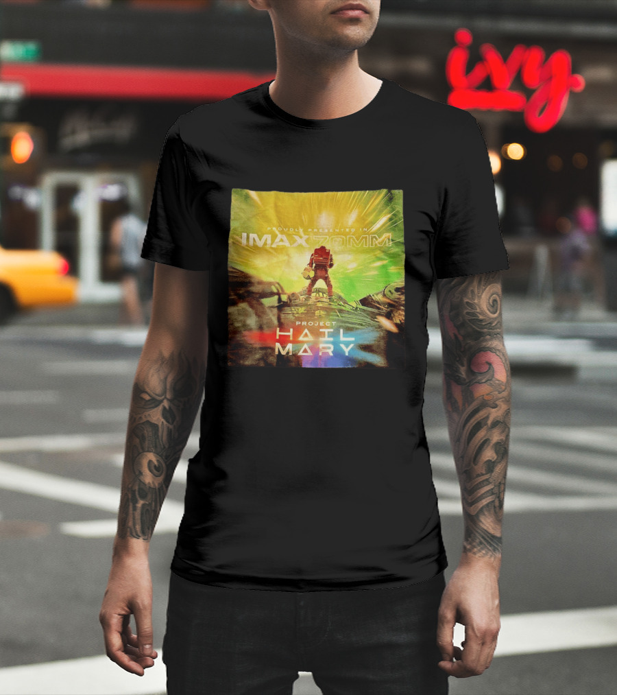 Proudly Presented Imax Zomm Project Hail Mary Space Adventure T-Shirt