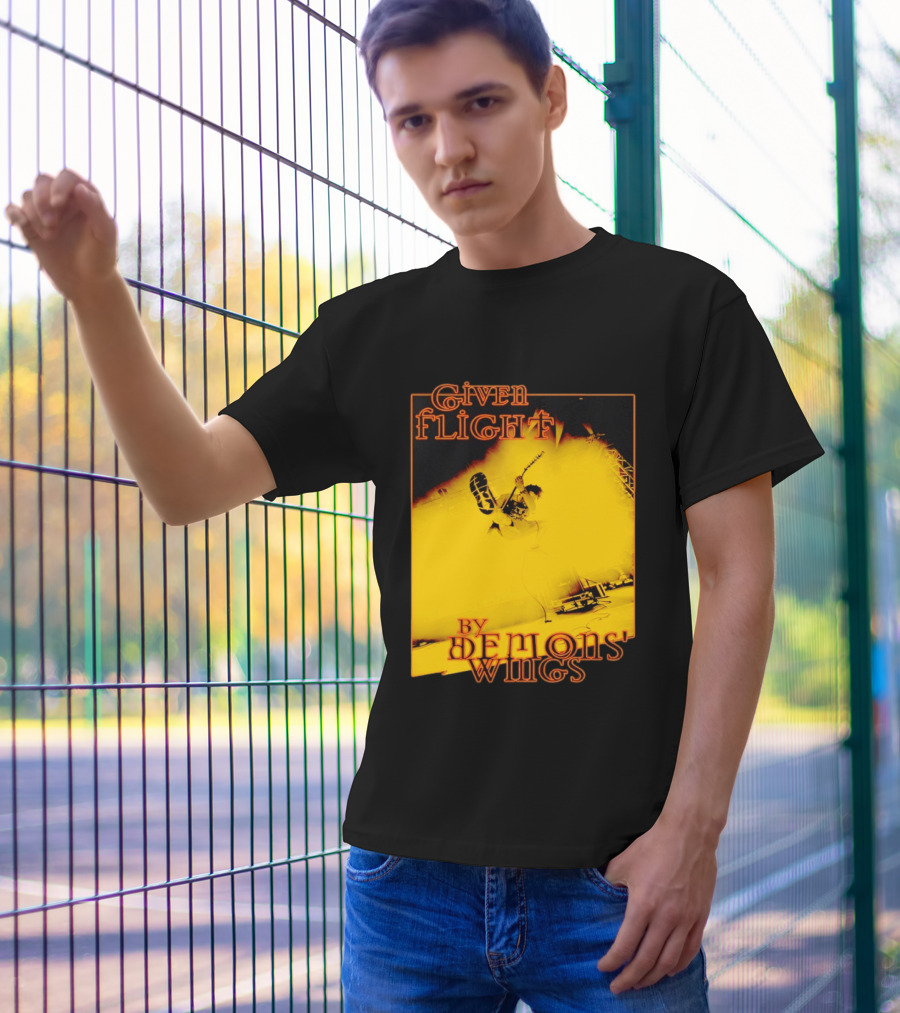 Given Flight By Demons' Wings Guitarist Jumping With Electric Energy T-Shirt