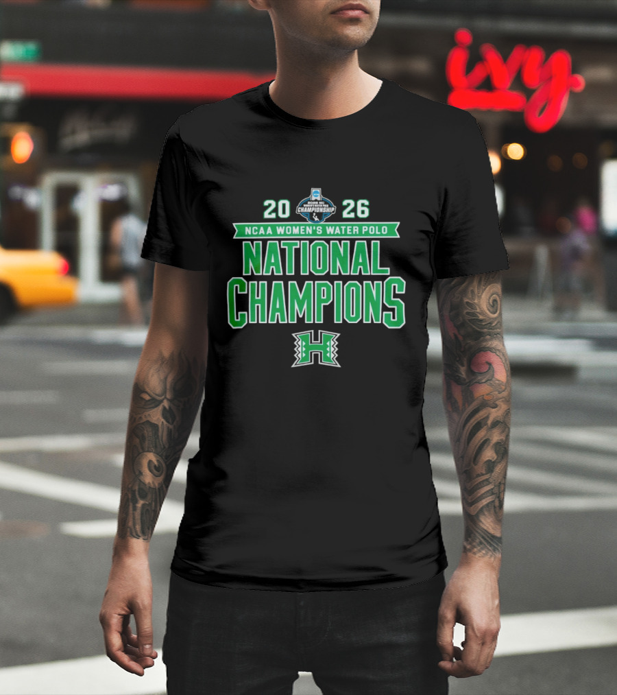 2026 NCAA Women's Water Polo National Champions Hawaii Rainbow Wahine T-Shirt