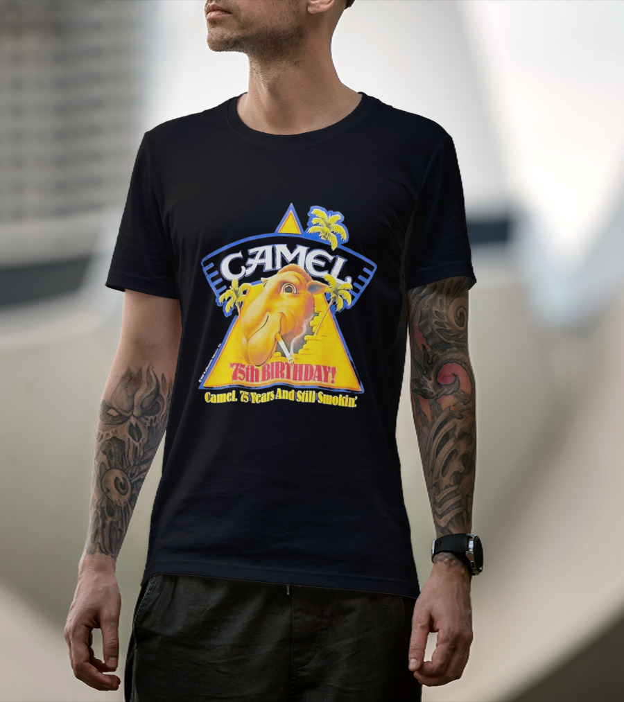 Camel 75th Birthday 75 Years And Still Smokin T-Shirt
