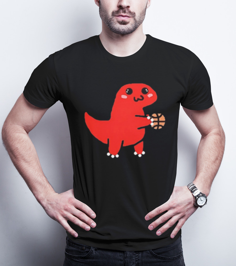 Kawaii Kawaii Toronto Raptors Cute Red Dinosaur Basketball T-Shirt