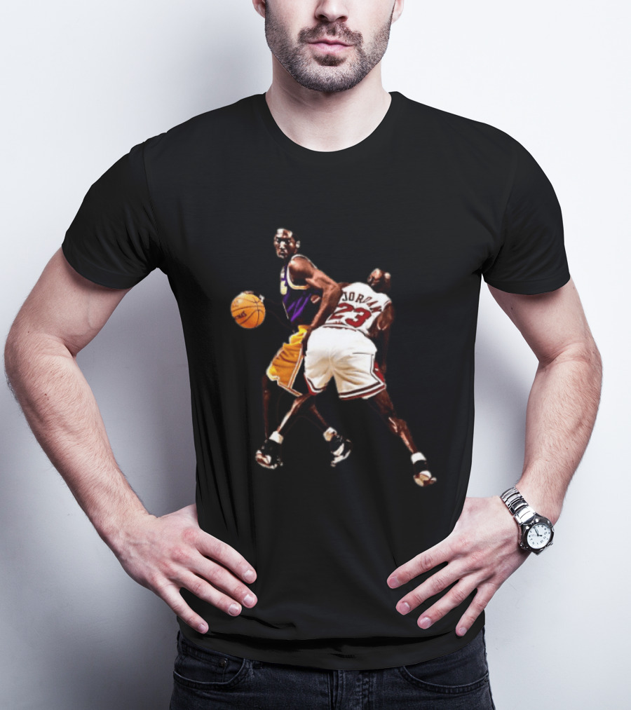 Kobe Bryant Michael Jordan NBA Legends Lakers Bulls Basketball Stars T-Shirt