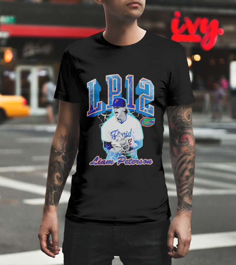 Liam Peterson LP12 Florida Gators Baseball Player T-Shirt