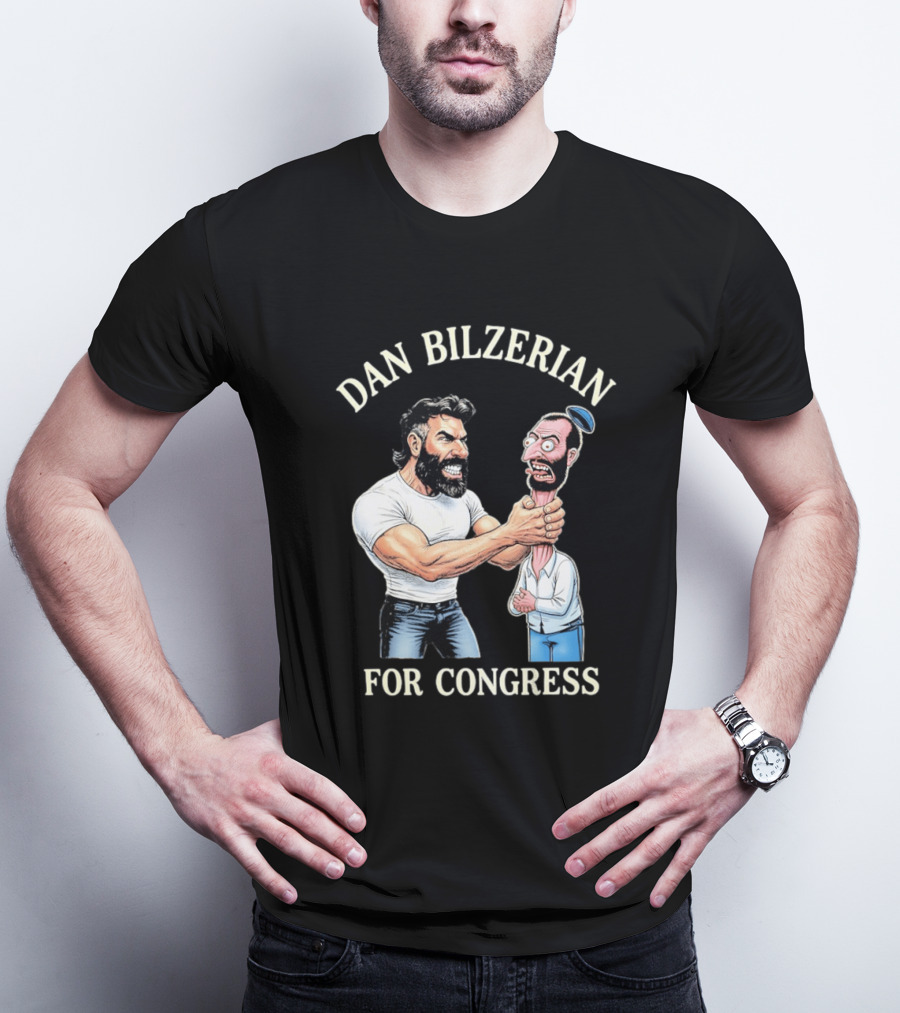 Dan Bilzerian For Congress Funny Caricature T-Shirt