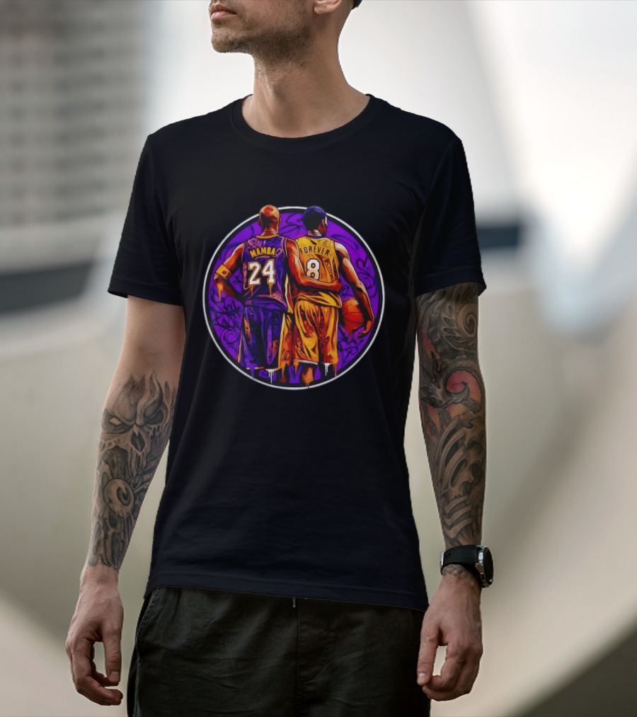 Mamba Forever Kobe Bryant 24 8 Los Angeles Lakers Graffiti T-Shirt