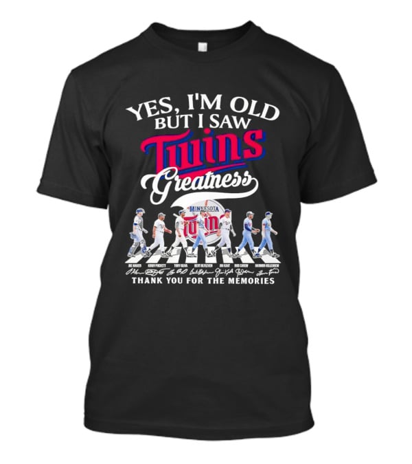 Minnesota Twins Greatness Signatures Thank You For The Memories T-Shirt